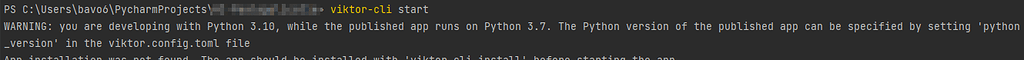 Running viktor-cli with python 3.10.0 - Need help? Ask here! - VIKTOR Community